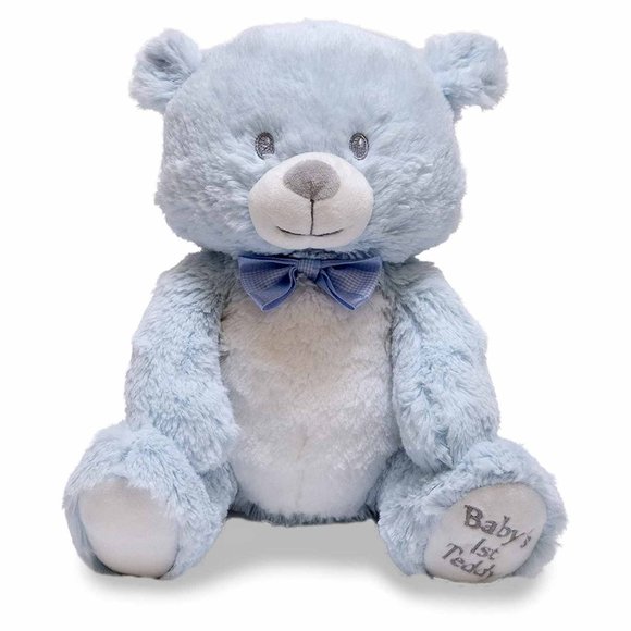 Cuddle Barn | Toys | Cuddle Barn Babys First Teddy Lullaby Blue ...